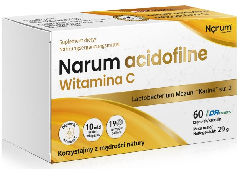 Narum Mumio Acidofilna Witamina C 400mg 60 kapsułek | C
