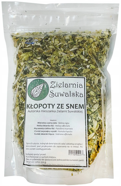 Zielarnia Suwalska Kłopoty ze snem 200g | Zioła \ Uspokojenie, sen